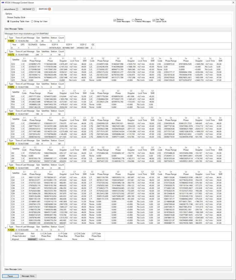 【ちゃんと配信してる？】SNIP Ntrip Casterで確認しよう【RTCM3メッセージ解読】 | 桜町測量ウェブサイト